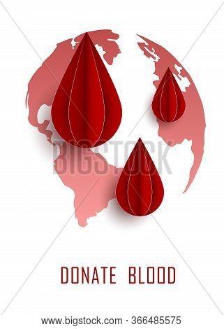 Blood Drop Paper Day Vector & Photo (Free Trial) | Bigstock