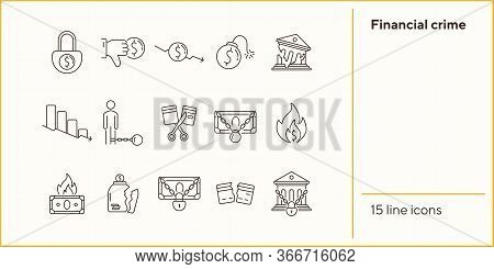 Financial Crime Icons Vector & Photo (Free Trial) | Bigstock