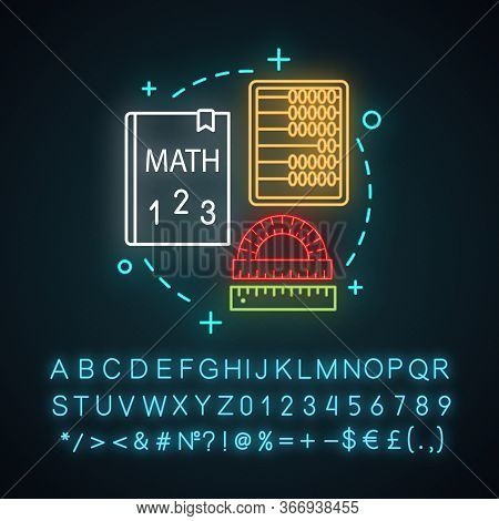 Math Neon Light Vector & Photo (Free Trial) | Bigstock