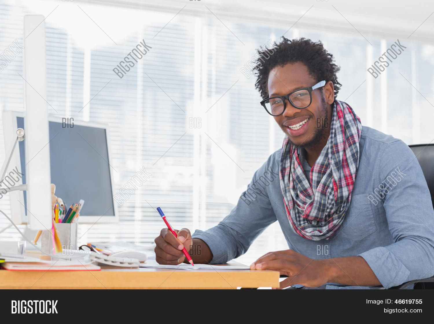 Smiling Designer Image & Photo (Free Trial) | Bigstock