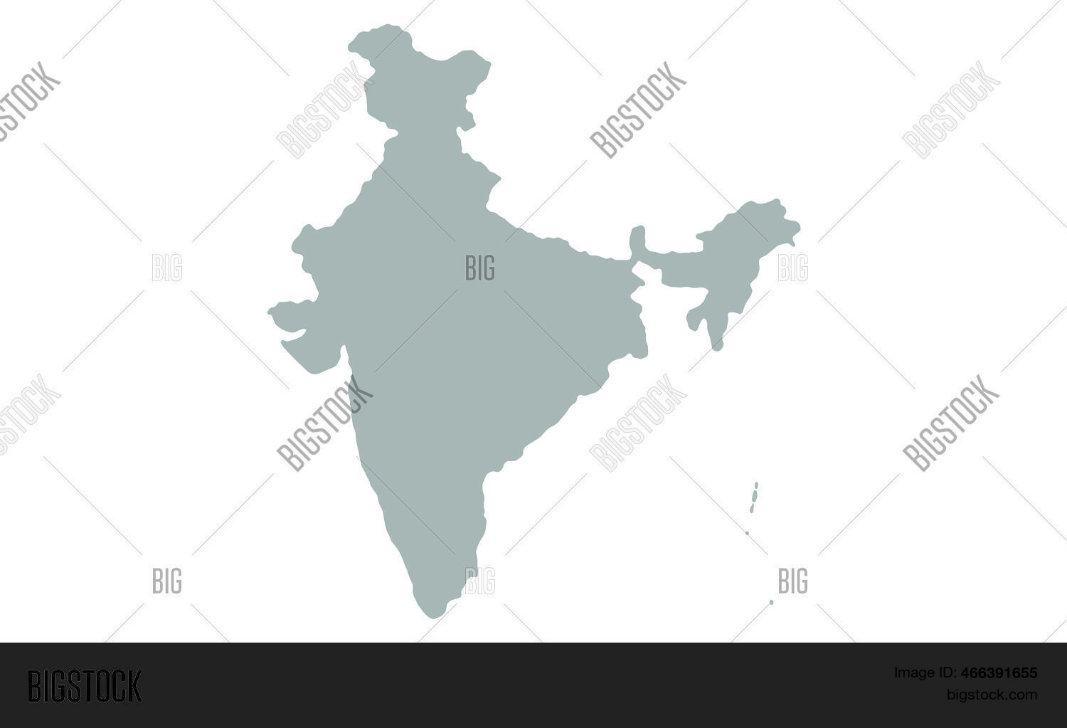 Map India Vector Vector & Photo (Free Trial) | Bigstock