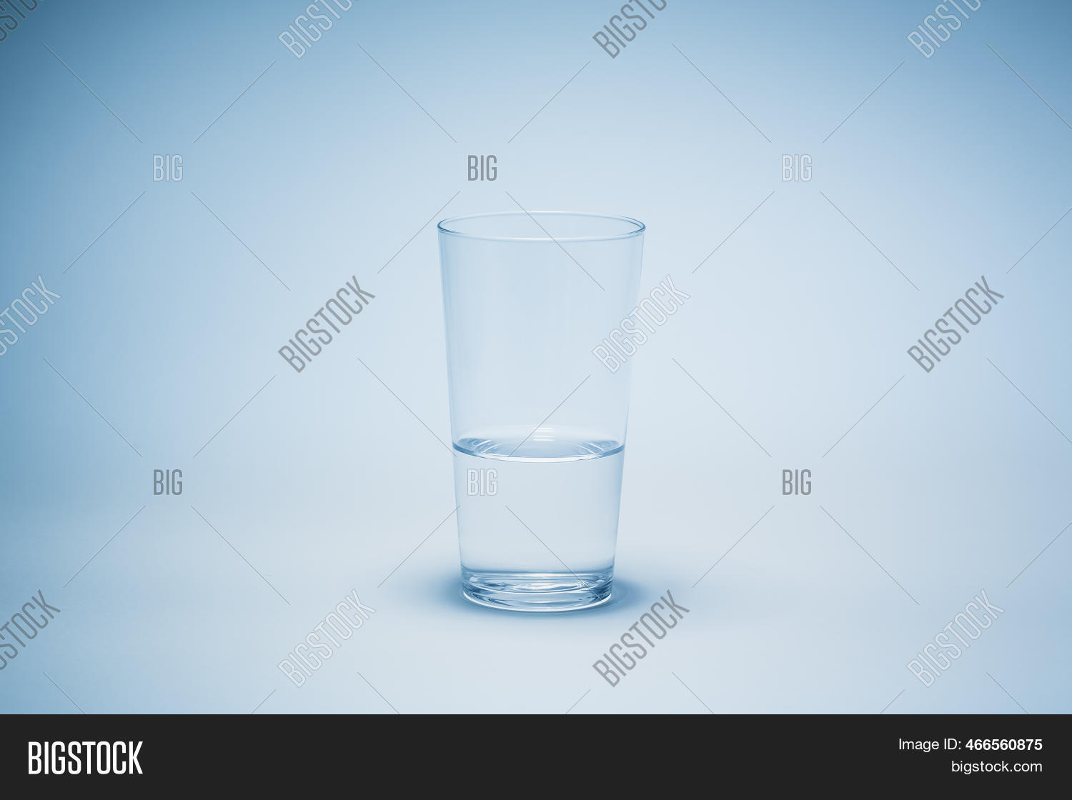 Half Glass Water Blue Image & Photo (Free Trial) | Bigstock