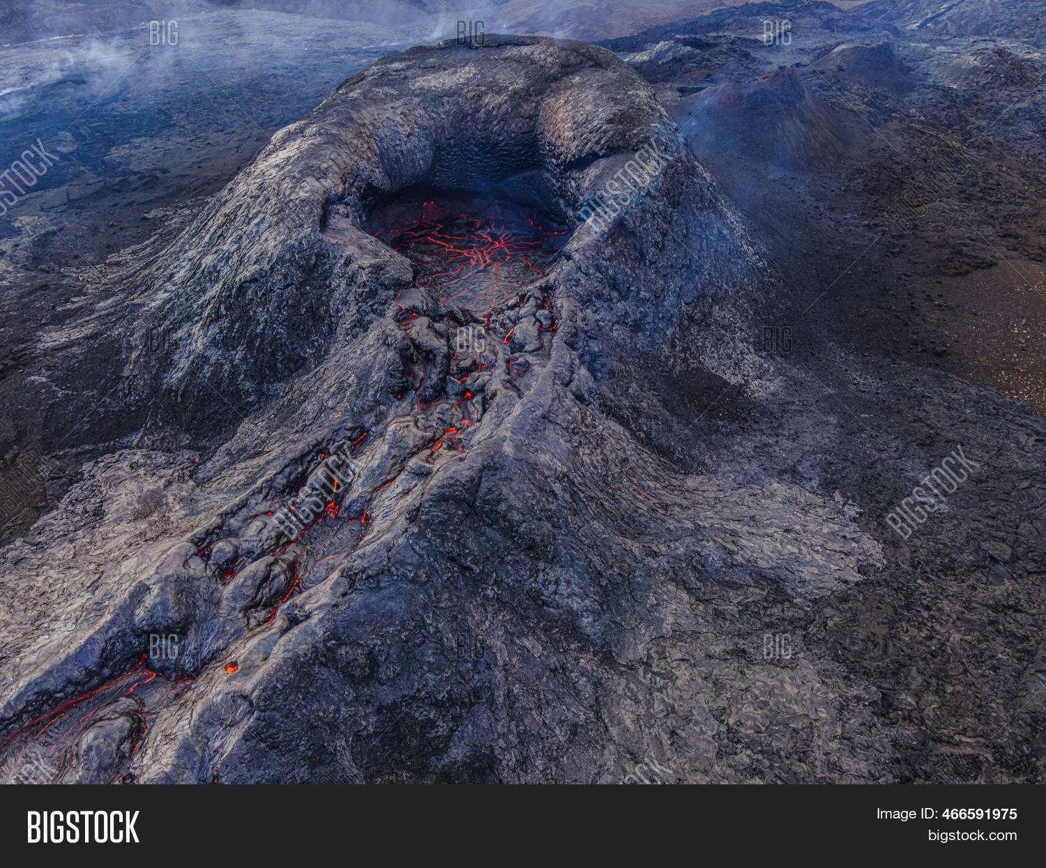 View Volcanic Crater. Image & Photo (Free Trial) | Bigstock
