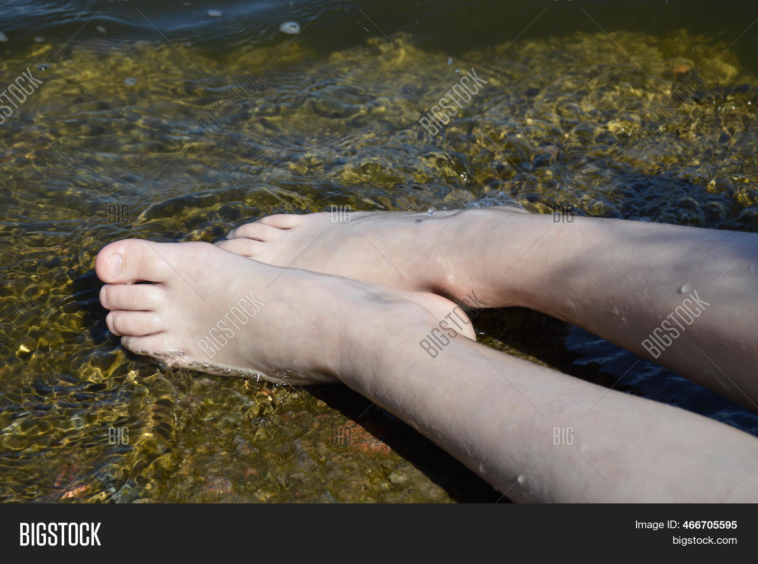 Female Feet On Stone Image & Photo (Free Trial) | Bigstock