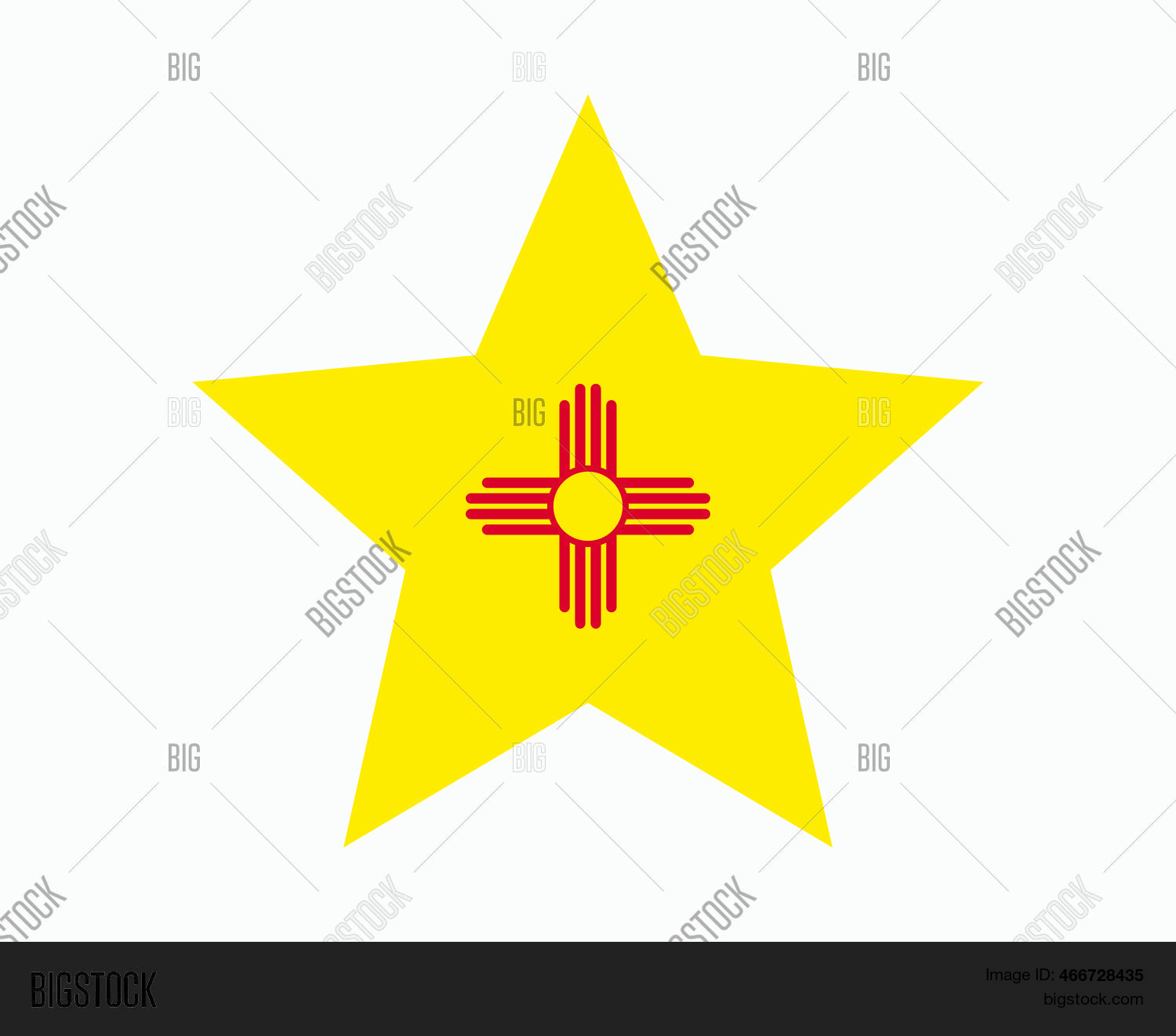 New Mexico Star Flag Vector & Photo (Free Trial) | Bigstock