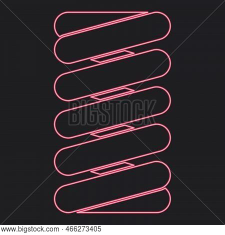 Neon Spring Coil Red Vector & Photo (Free Trial) | Bigstock