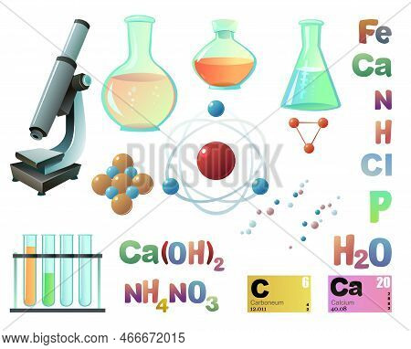 Set Chemistry Objects Vector & Photo (Free Trial) | Bigstock