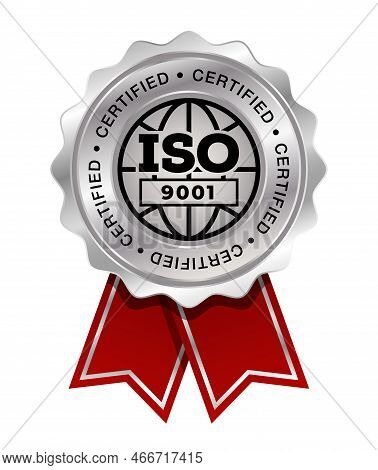Iso 9001 Silver Medal Vector & Photo (Free Trial) | Bigstock