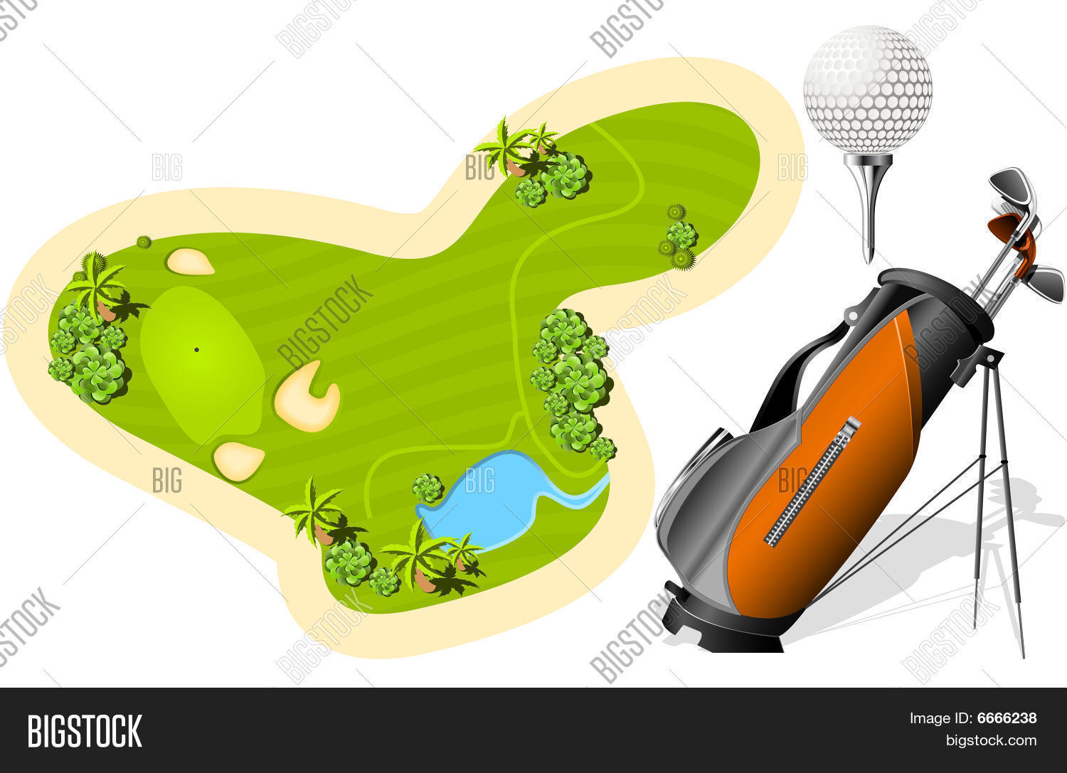 Putting Green, Golf Vector & Photo (Free Trial) | Bigstock