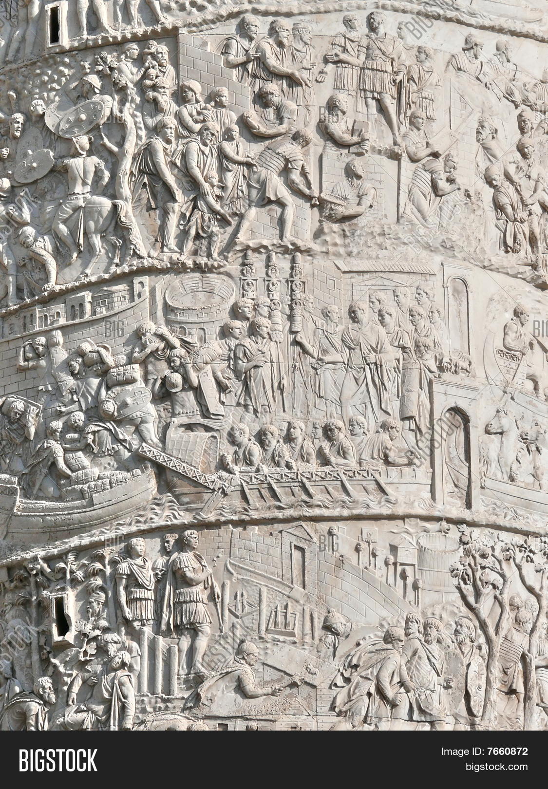 Trajan's Column Relief Image & Photo (Free Trial) | Bigstock