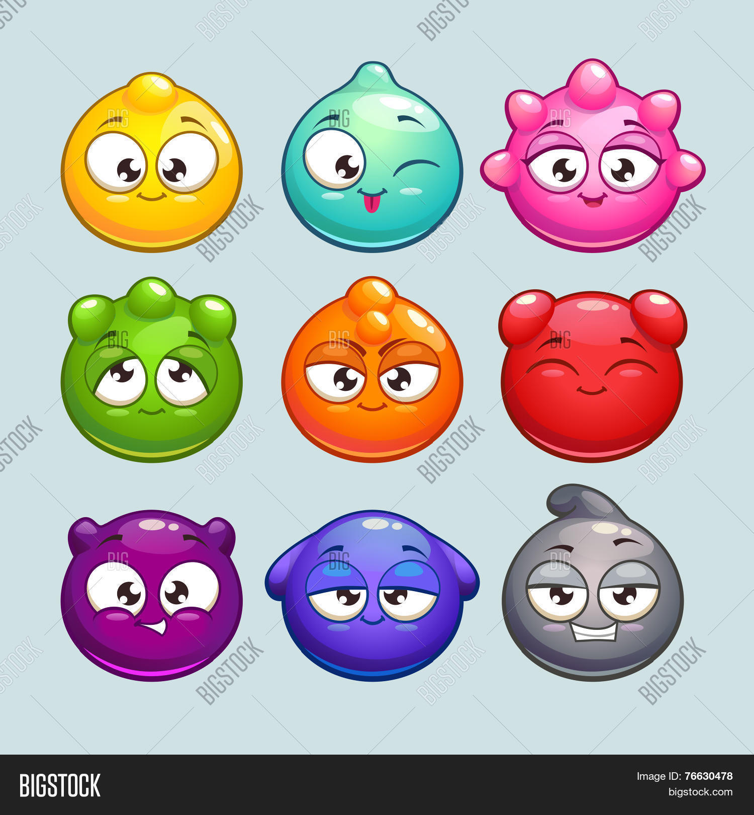 Cute Cartoon Jelly Vector & Photo (Free Trial) | Bigstock