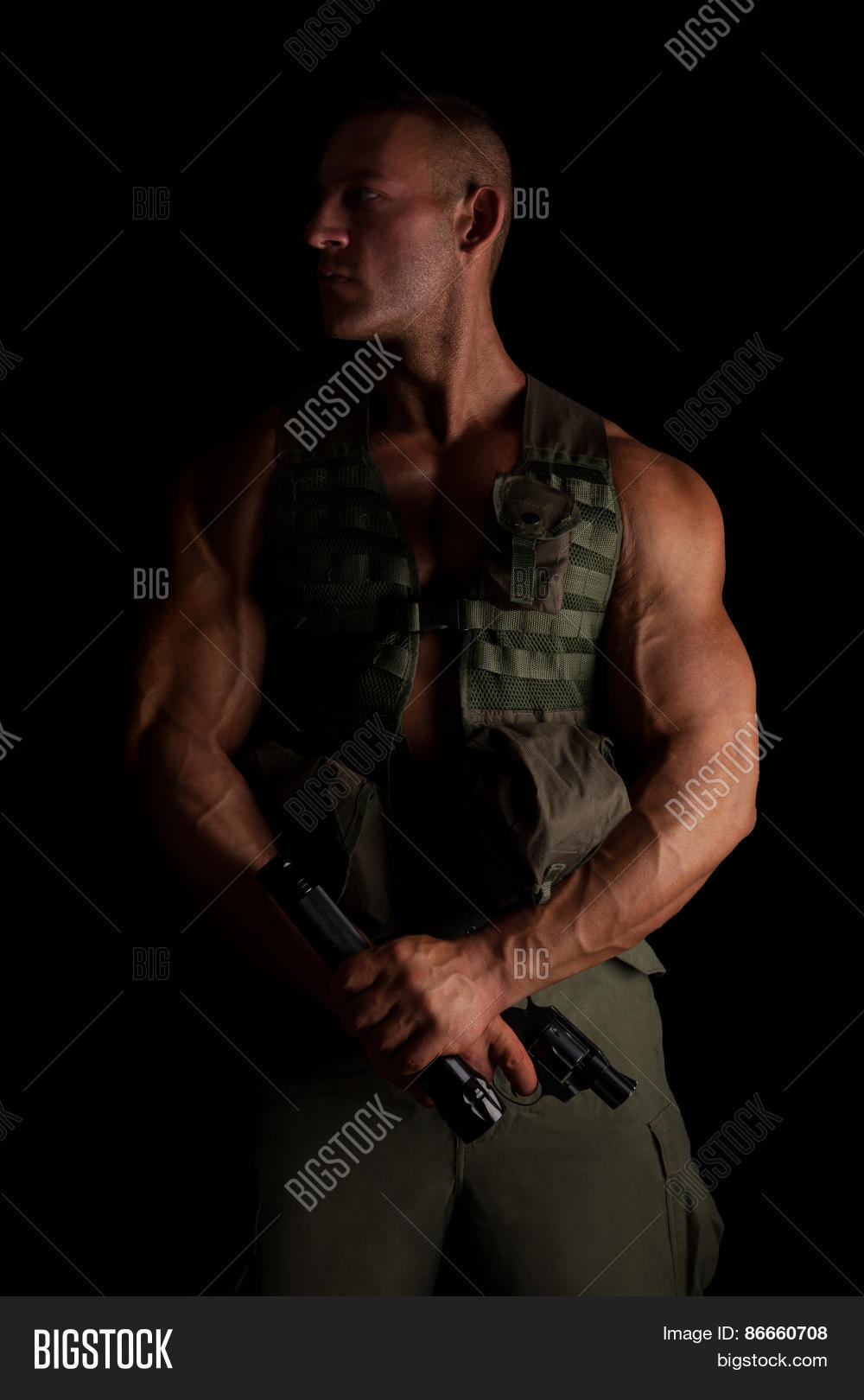 American Soldier Posing