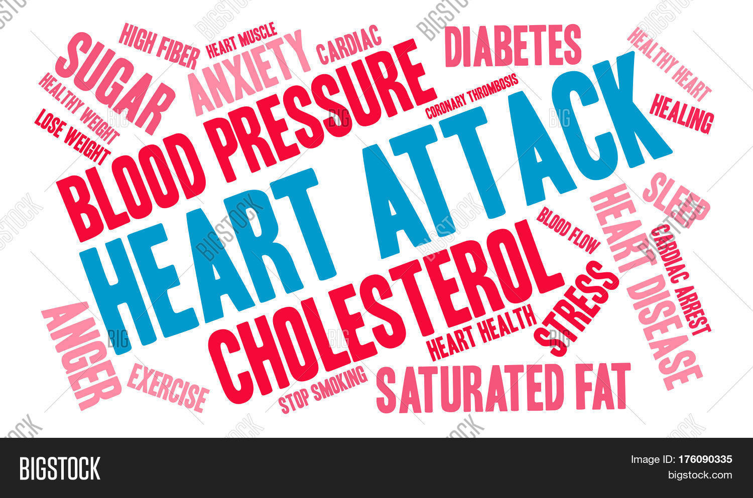 Heart Attack Word Vector & Photo (Free Trial) | Bigstock