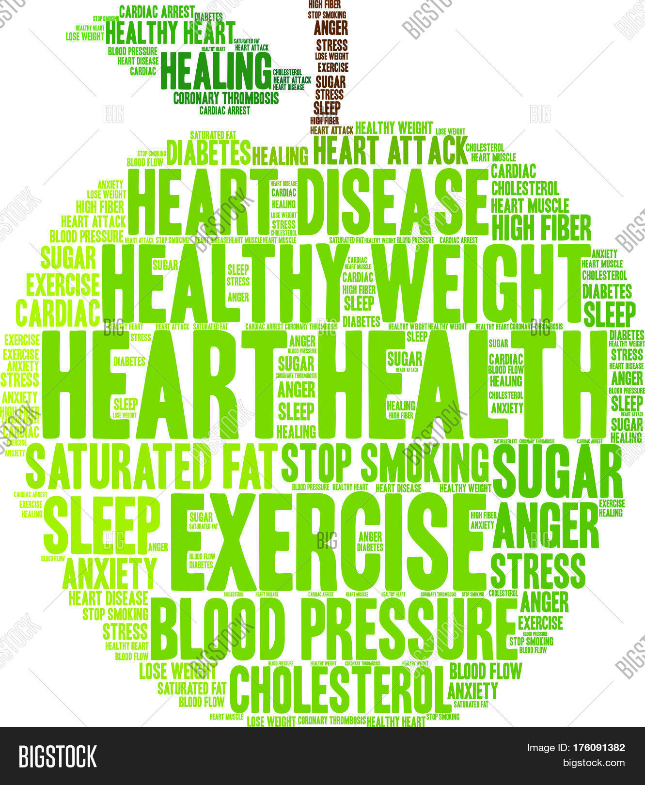 Heart Health Word Vector & Photo (Free Trial) | Bigstock