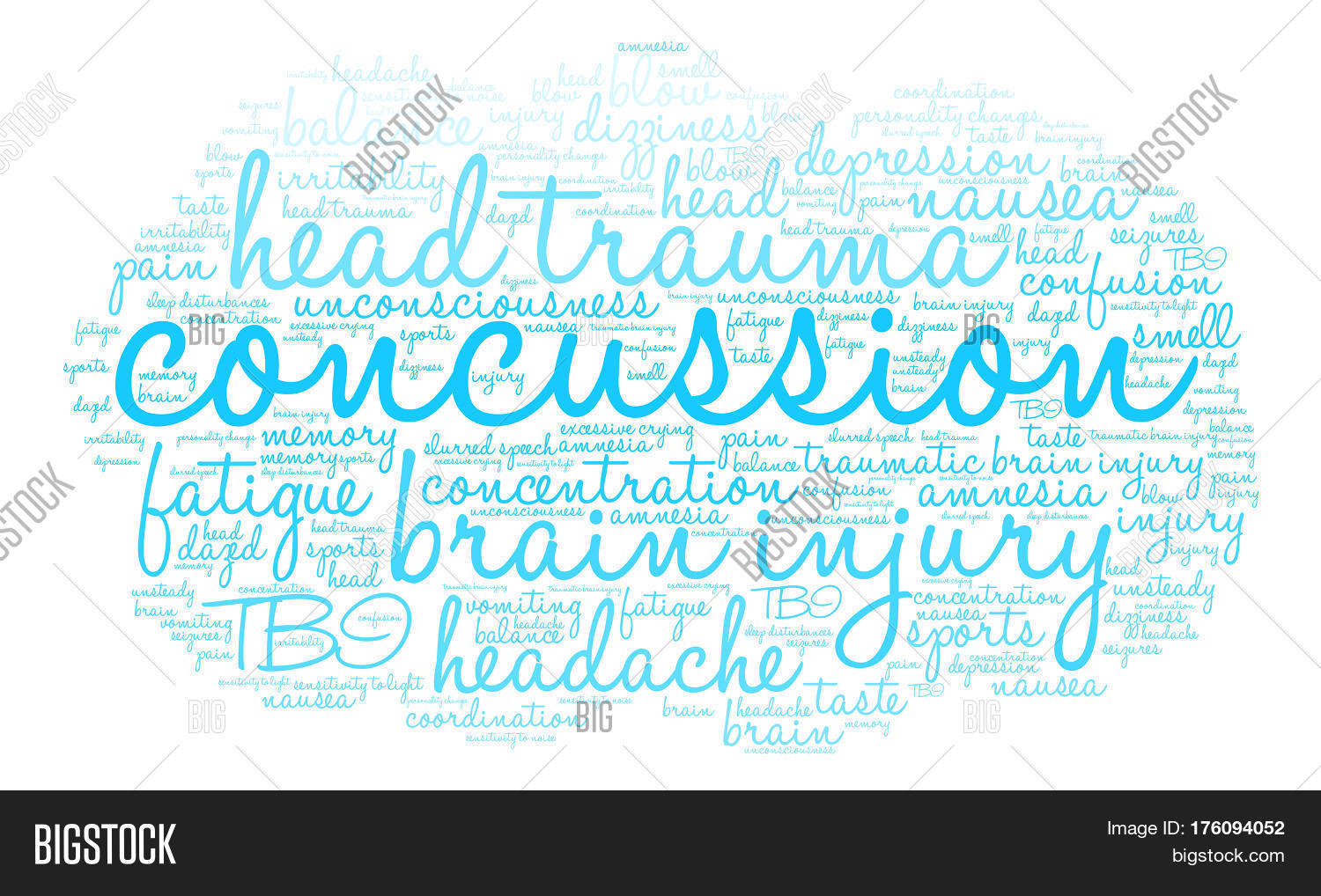Concussion Word Cloud Vector & Photo (Free Trial) | Bigstock
