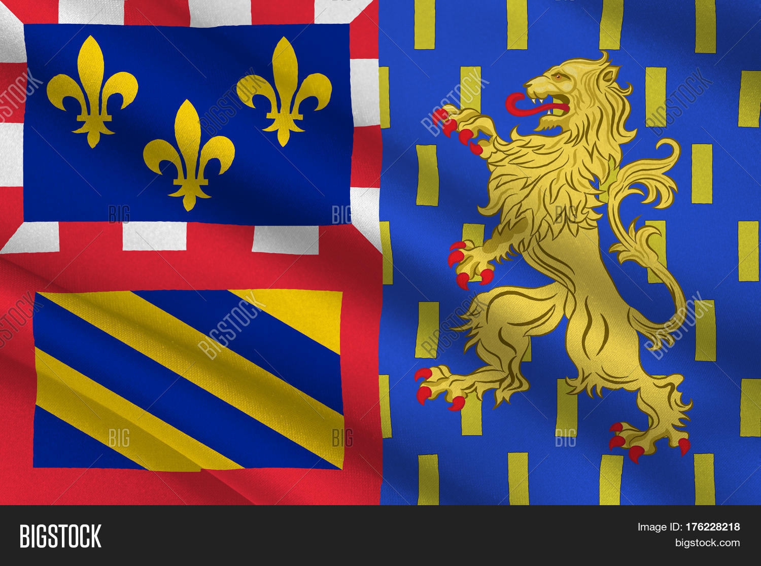 Flag Bourgogne-Franche Image & Photo (Free Trial) | Bigstock