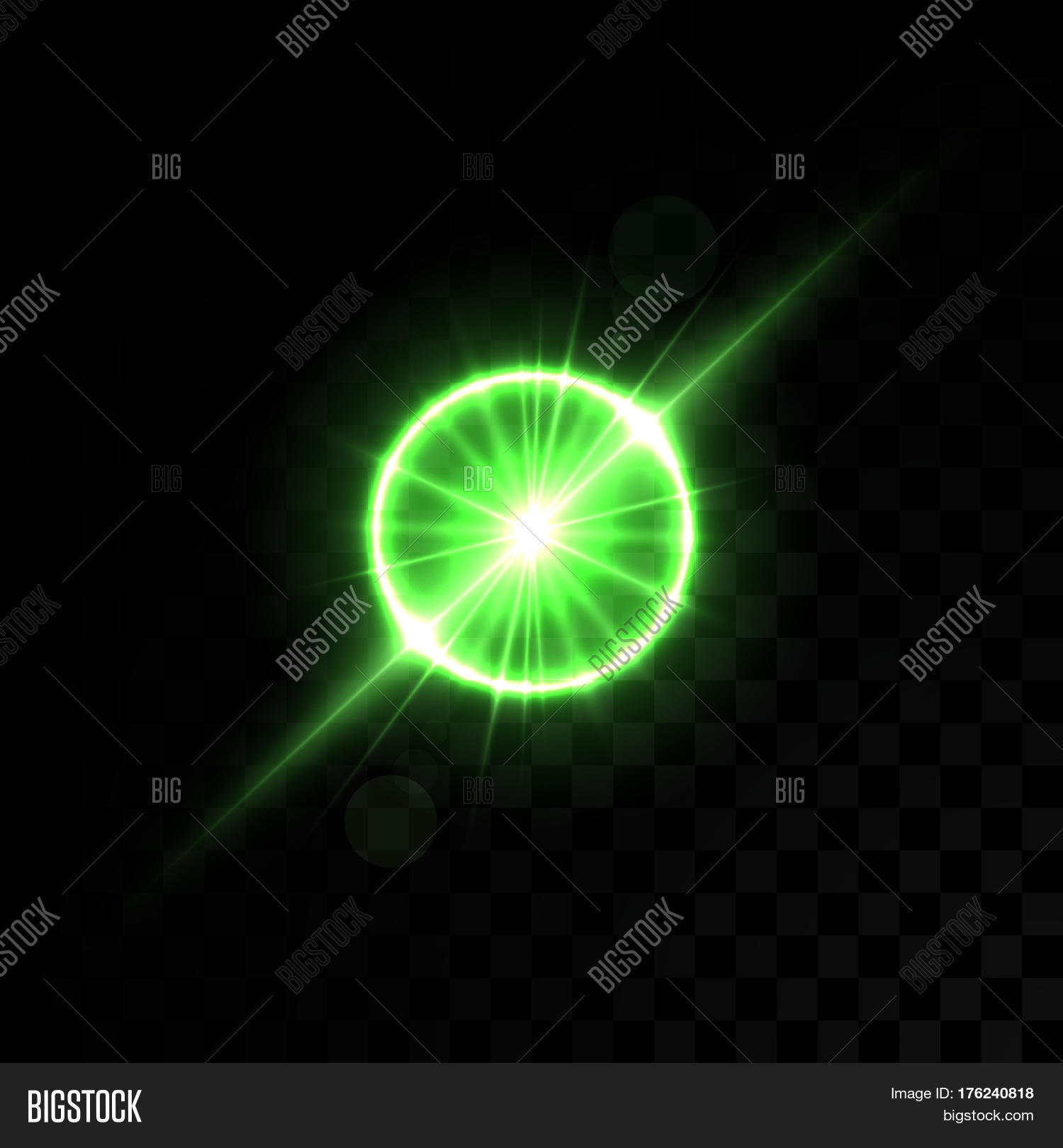 Vector Green Glowing Vector & Photo (Free Trial) | Bigstock