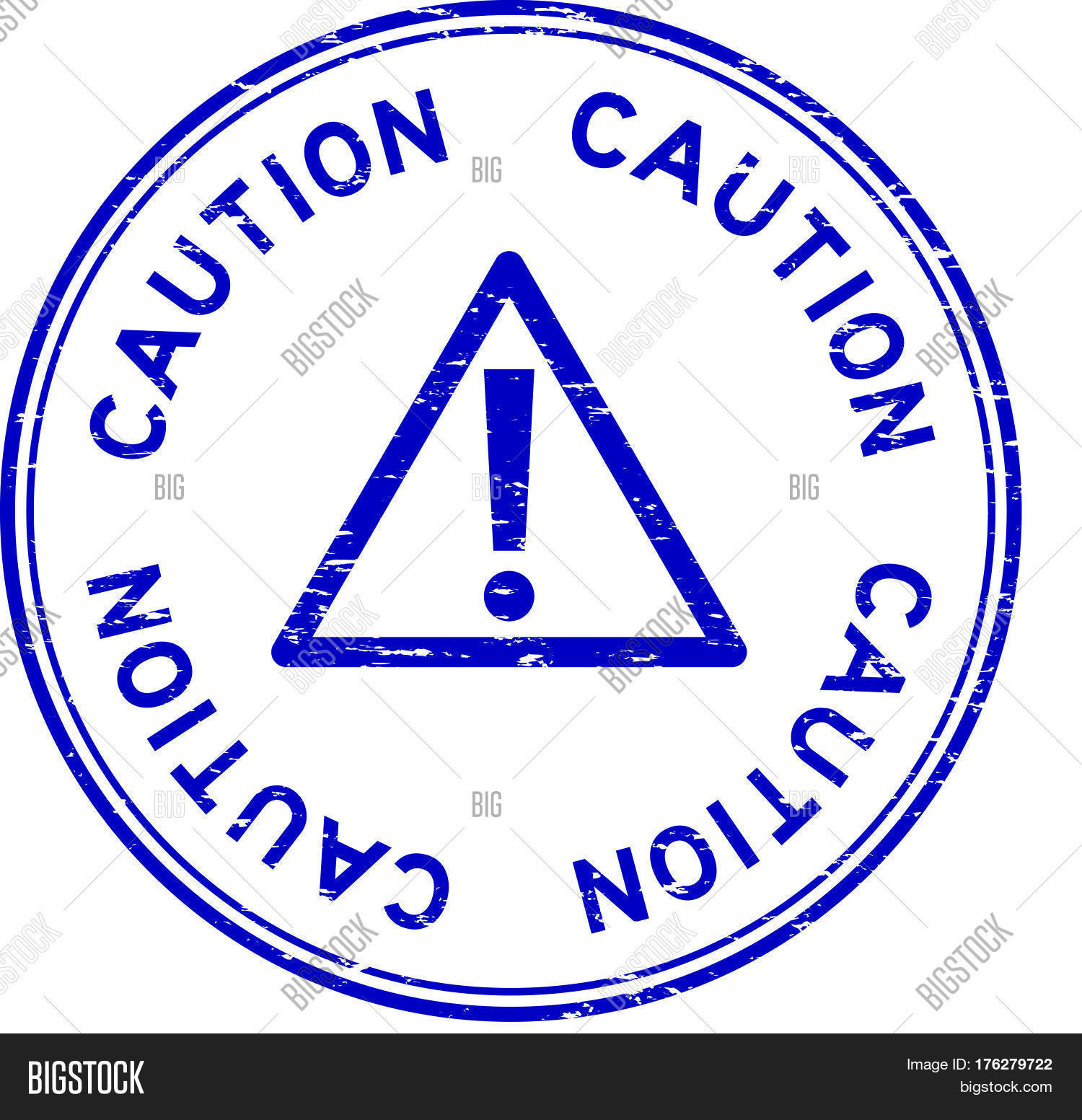 Grunge Blue Caution Vector & Photo (Free Trial) | Bigstock