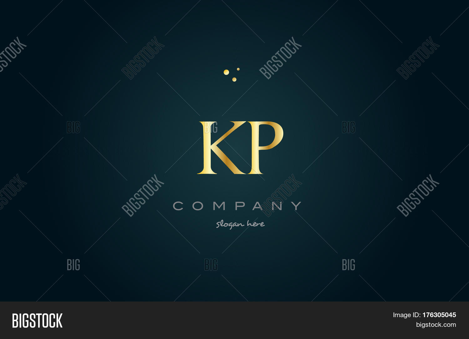 Kp K P Gold Golden Vector & Photo (Free Trial) | Bigstock