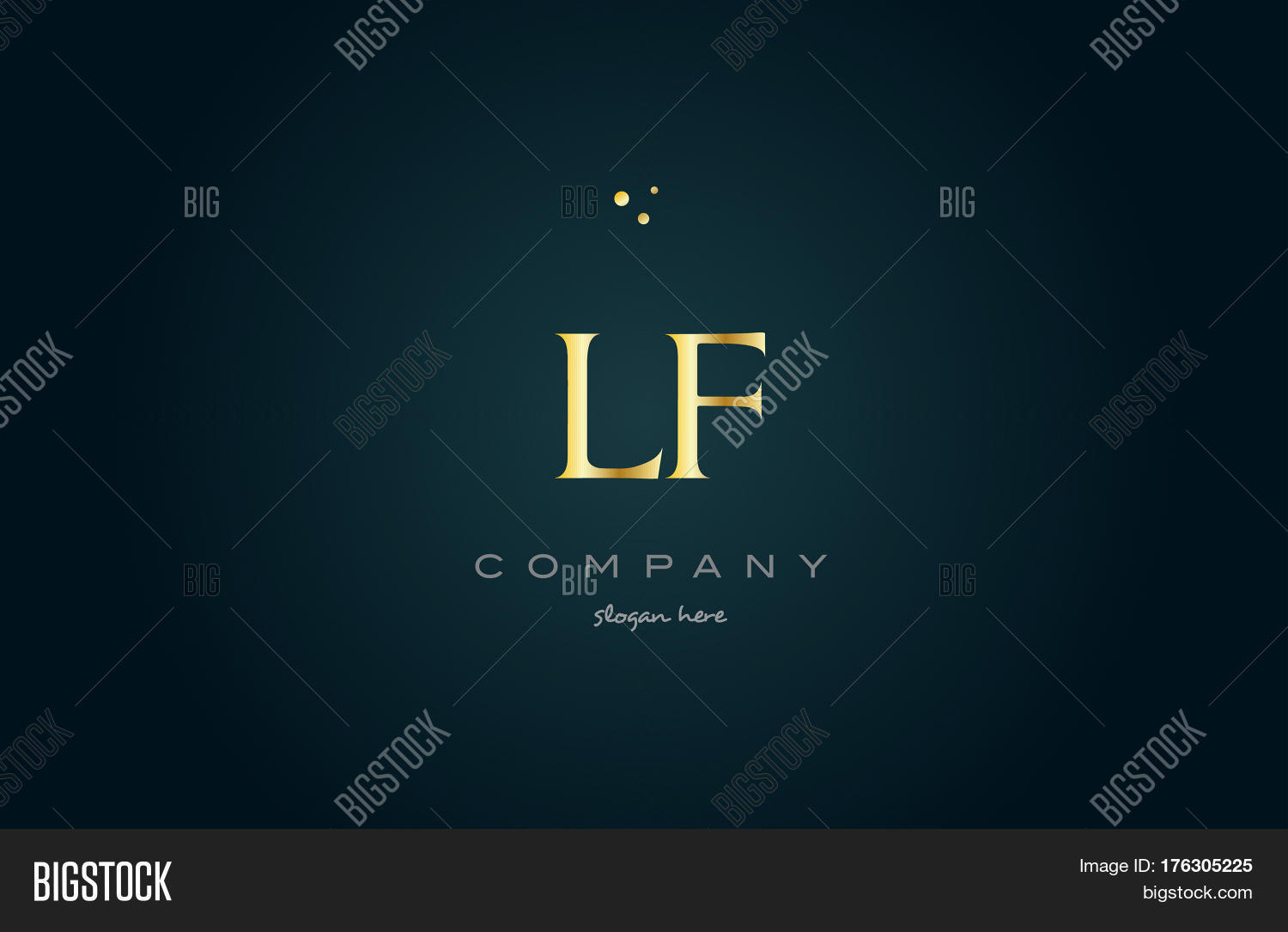 Lf L F Gold Golden Vector & Photo (Free Trial) | Bigstock