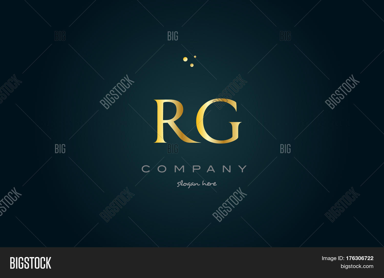 Rg R G Gold Golden Vector & Photo (Free Trial) | Bigstock
