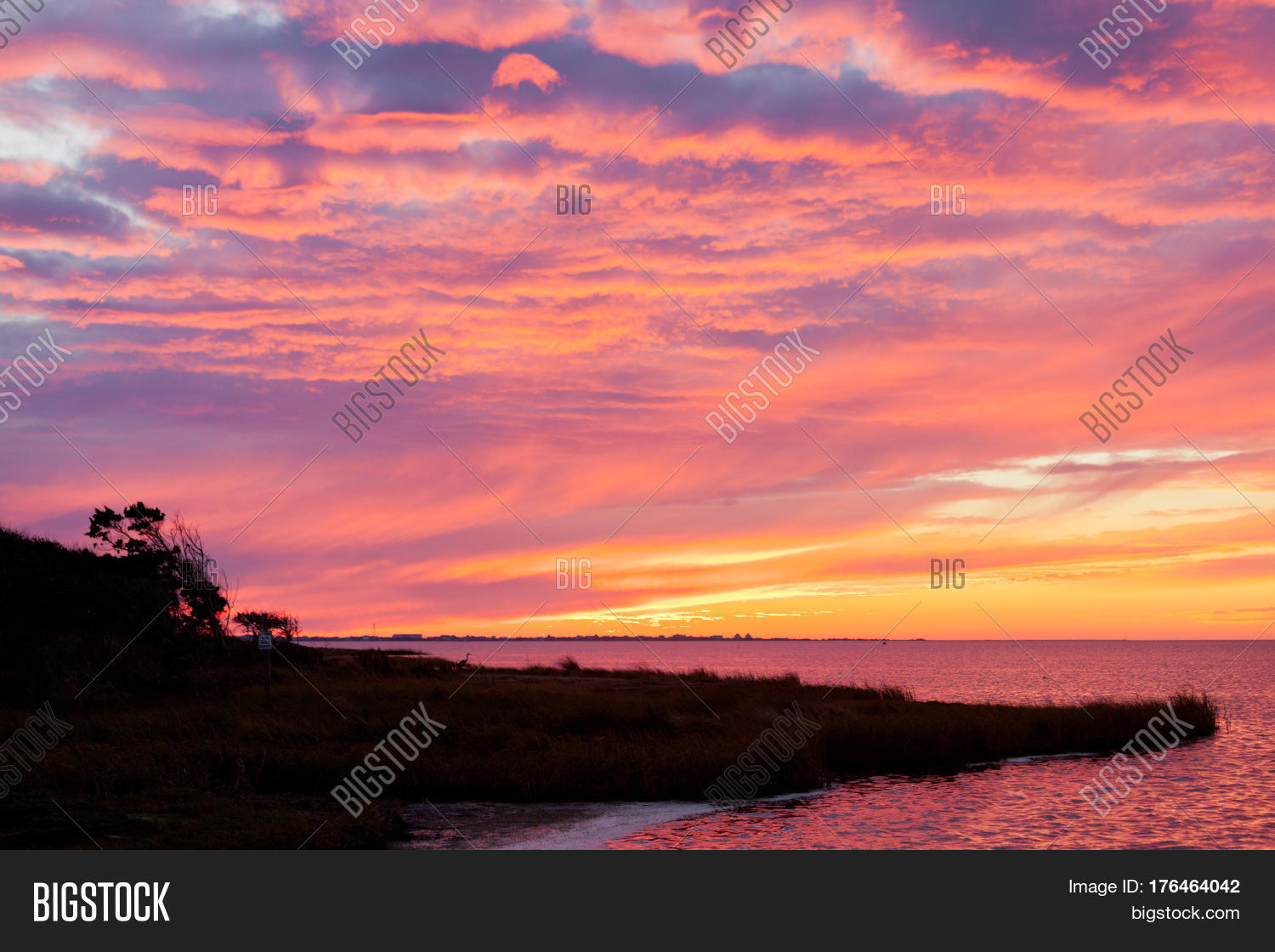 Pamlico Sound Sunset Image & Photo (Free Trial) | Bigstock