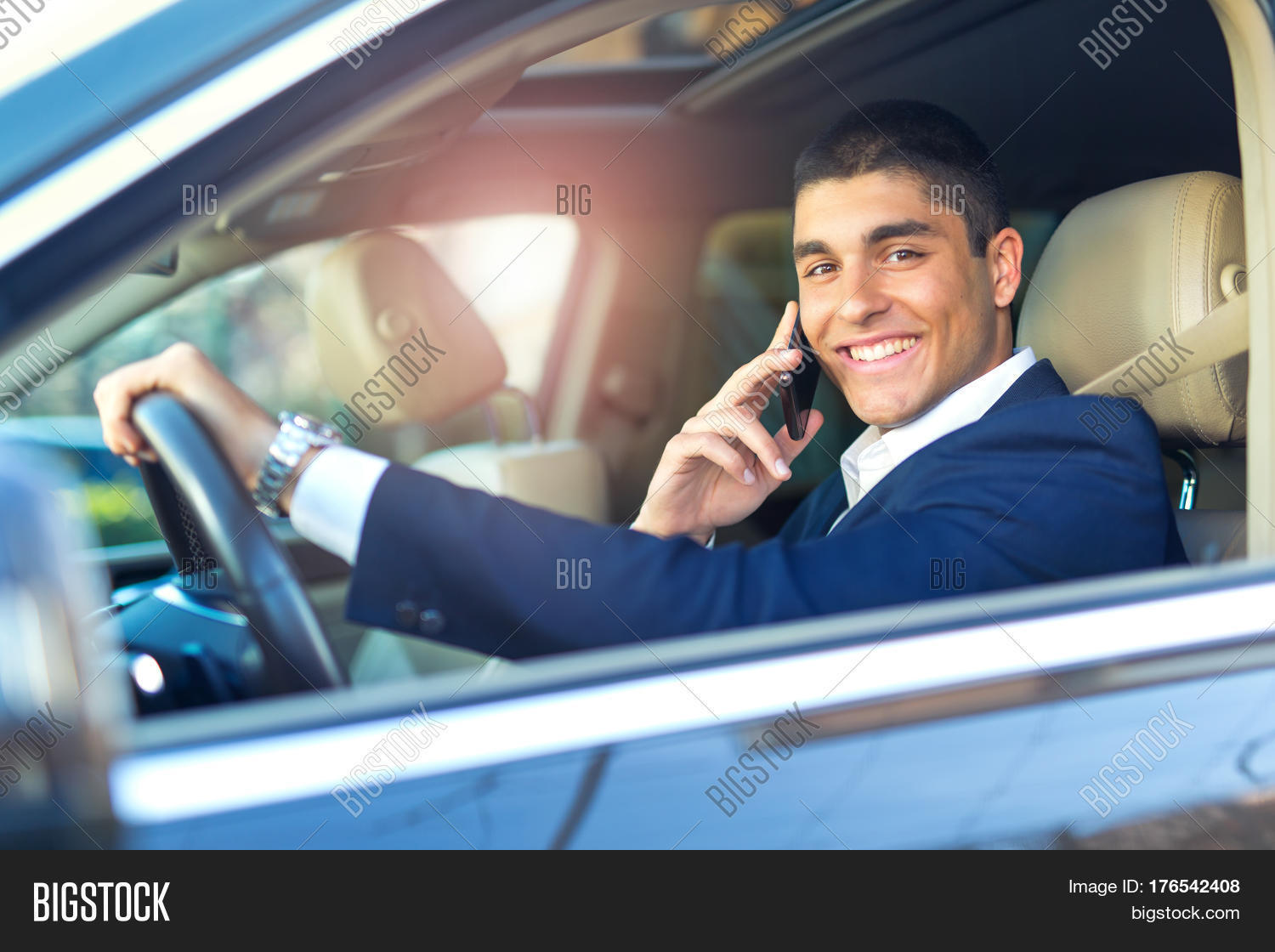 Businessman Talk Car. Image & Photo (Free Trial) | Bigstock