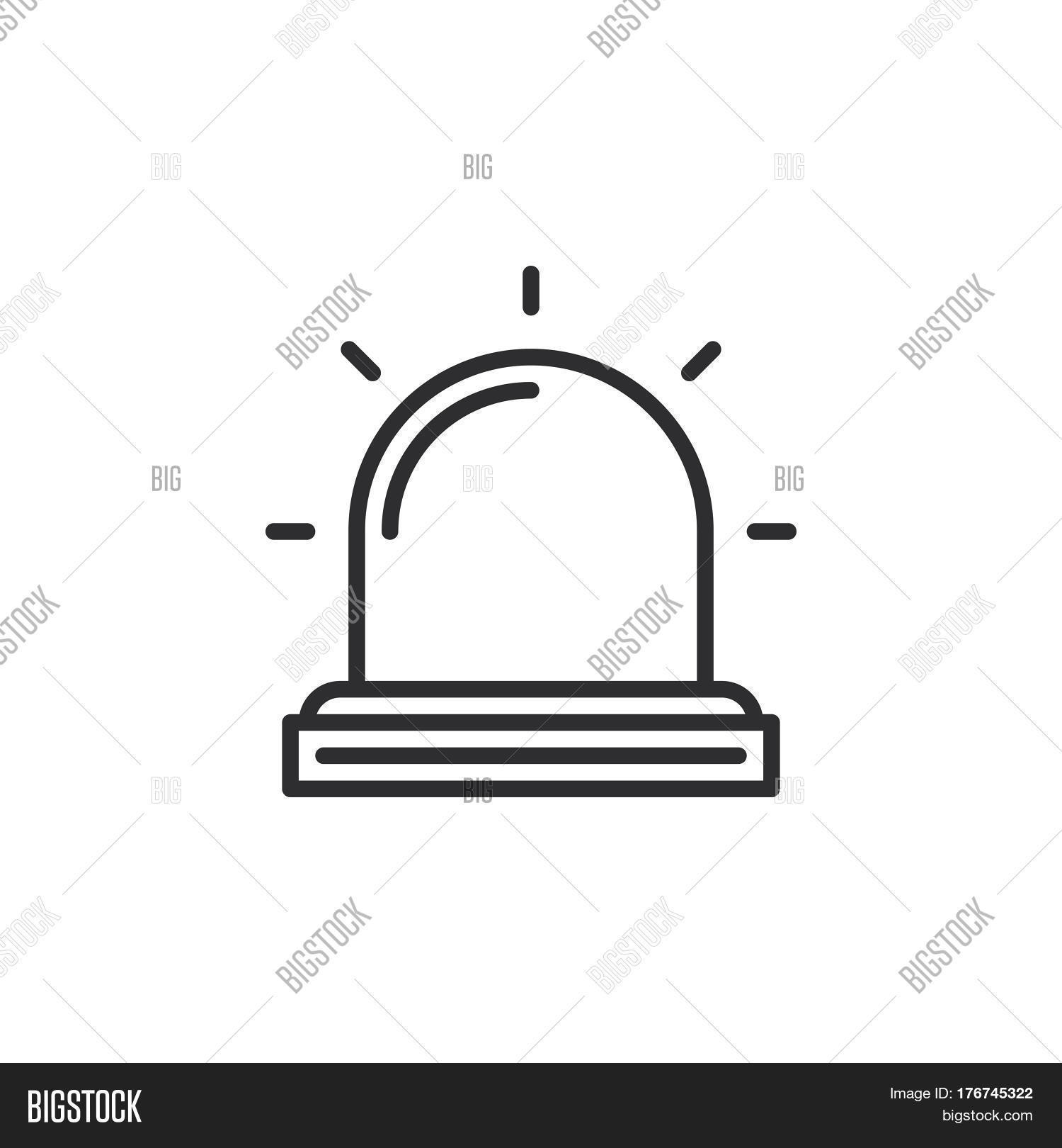 Flasher Alarm Lamp Vector & Photo (Free Trial) | Bigstock
