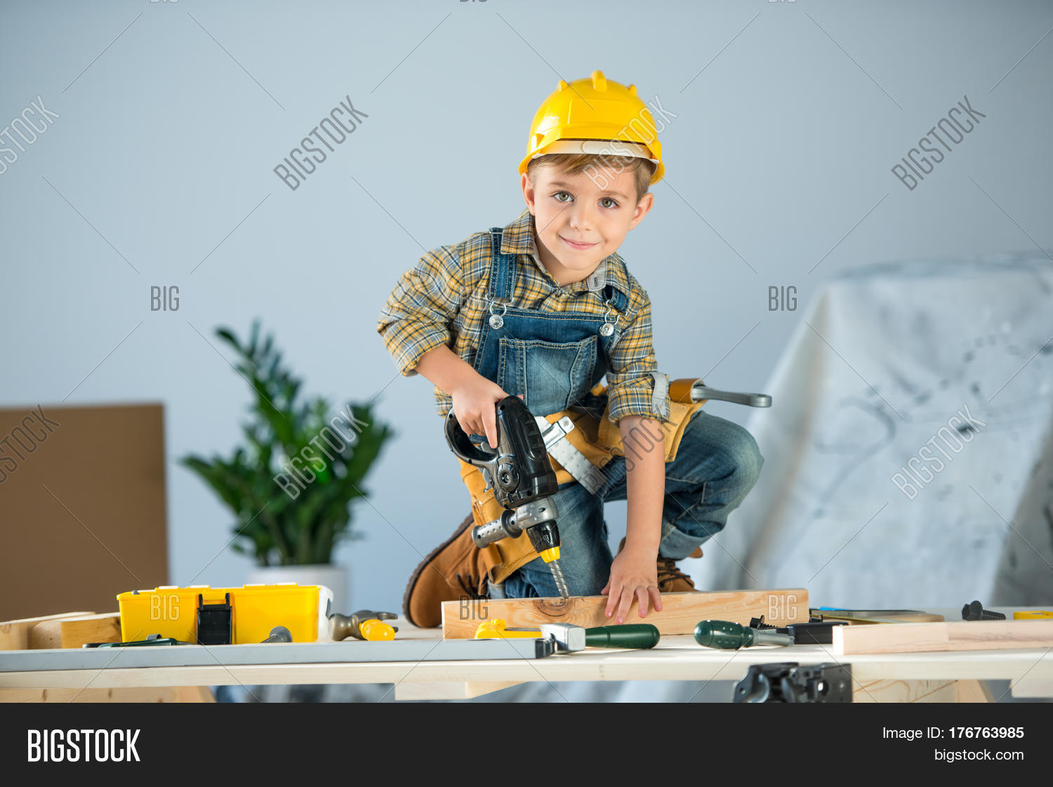 Little Boy Tools Image & Photo (Free Trial) | Bigstock