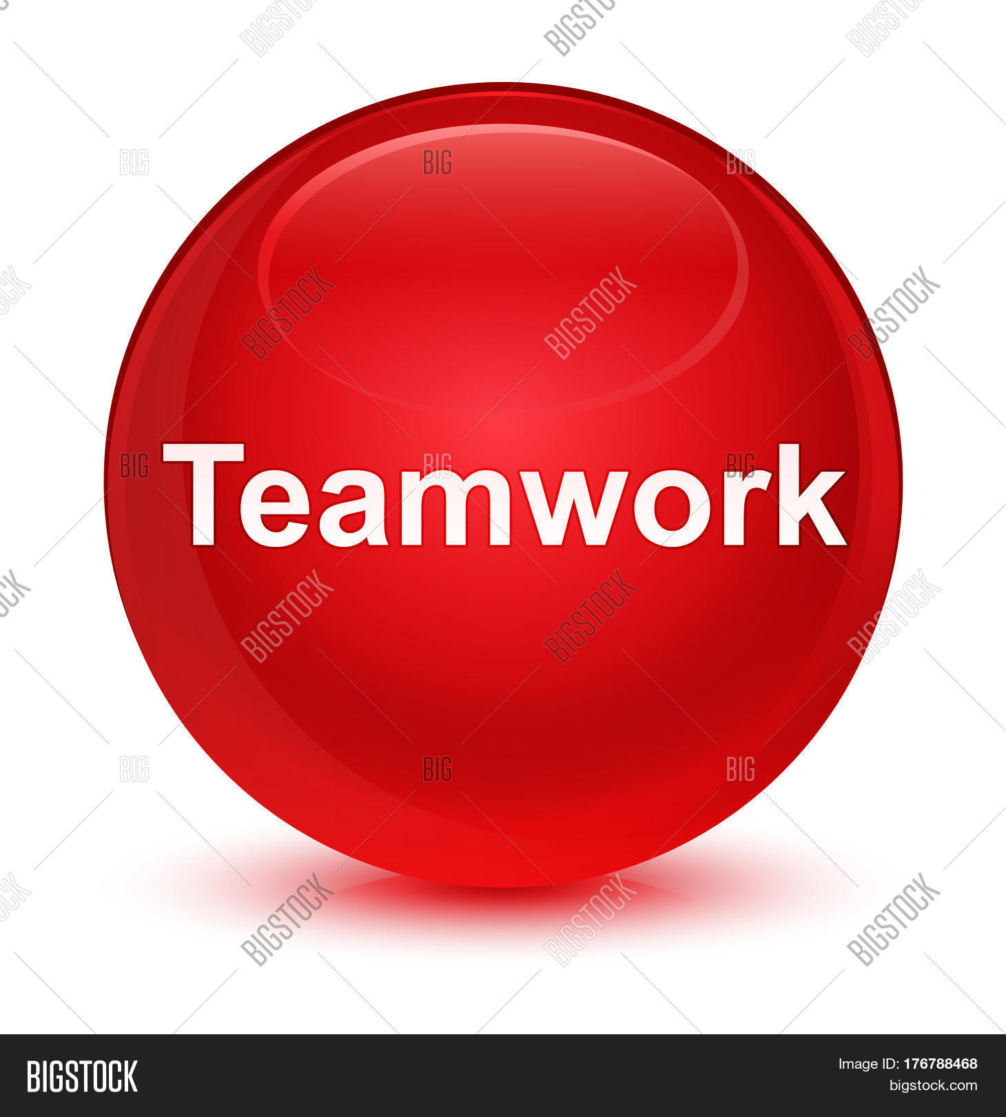 Teamwork Glassy Red Image & Photo (Free Trial) | Bigstock