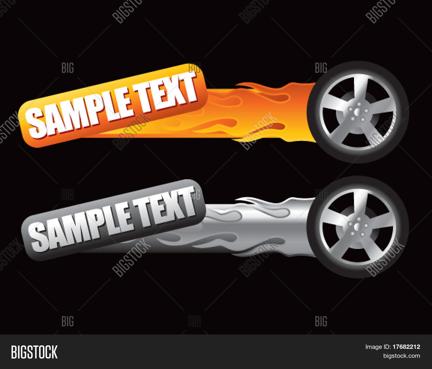 Flaming Tires On Vector & Photo (Free Trial) | Bigstock