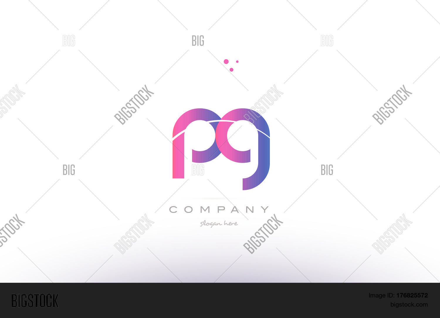 Pg P G Pink Modern Vector & Photo (Free Trial) | Bigstock