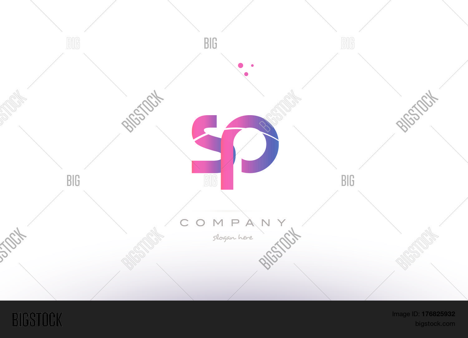 Sp S P Pink Modern Vector & Photo (Free Trial) | Bigstock