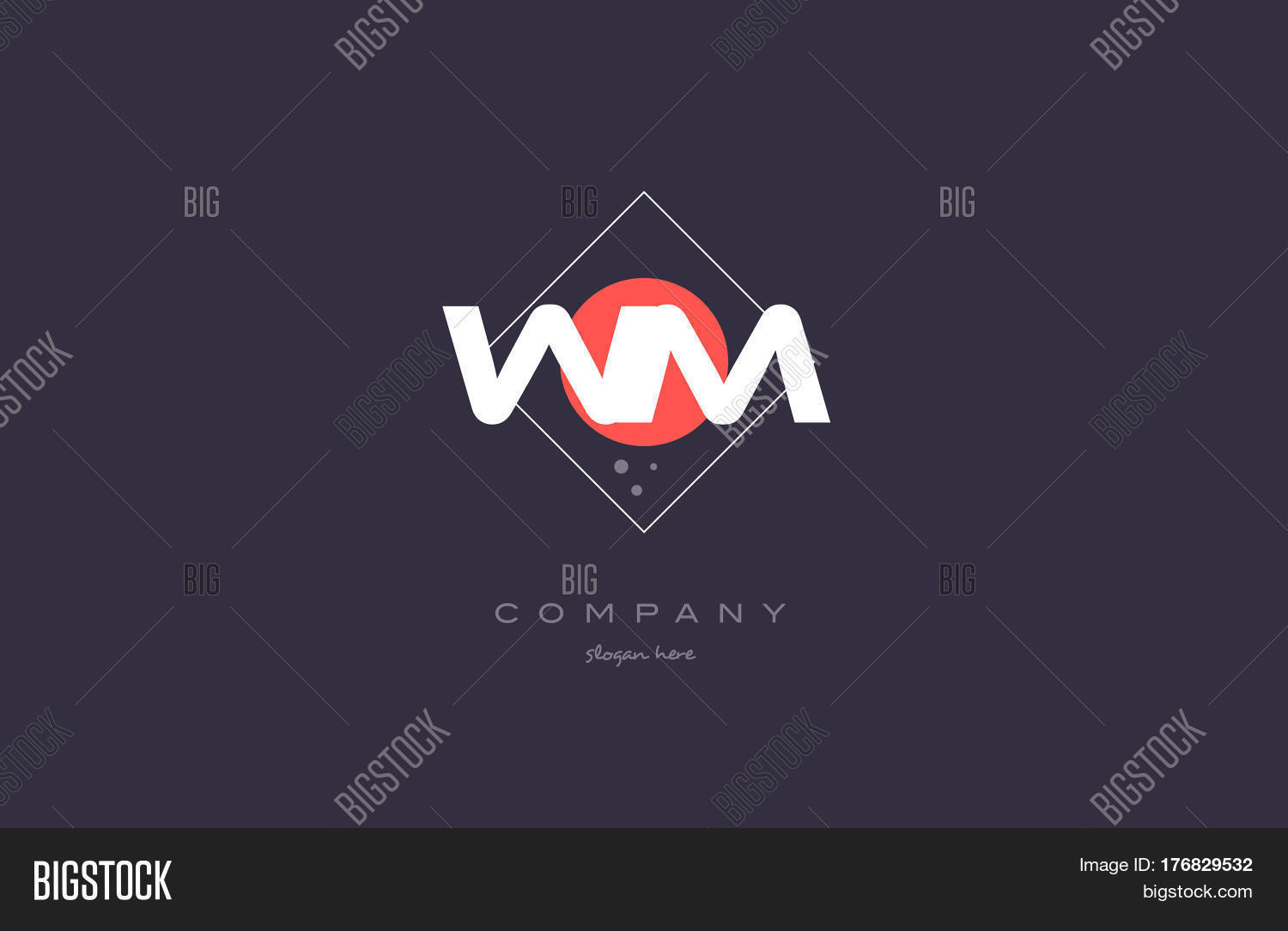 Wm W M Vintage Retro Vector & Photo (Free Trial) | Bigstock