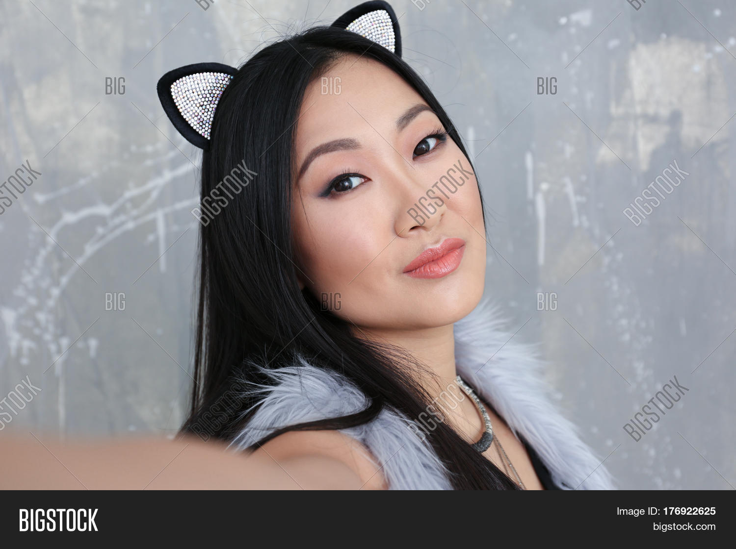 Young Woman Cat Ears Image And Photo Free Trial Bigstock