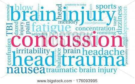 Concussion Word Cloud Vector & Photo (Free Trial) | Bigstock