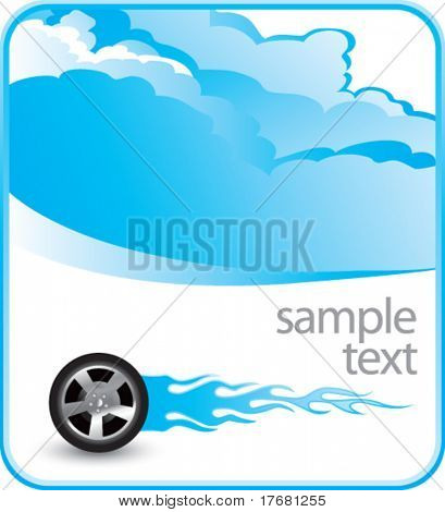 Flaming Tire On Cloud Vector & Photo (Free Trial) | Bigstock