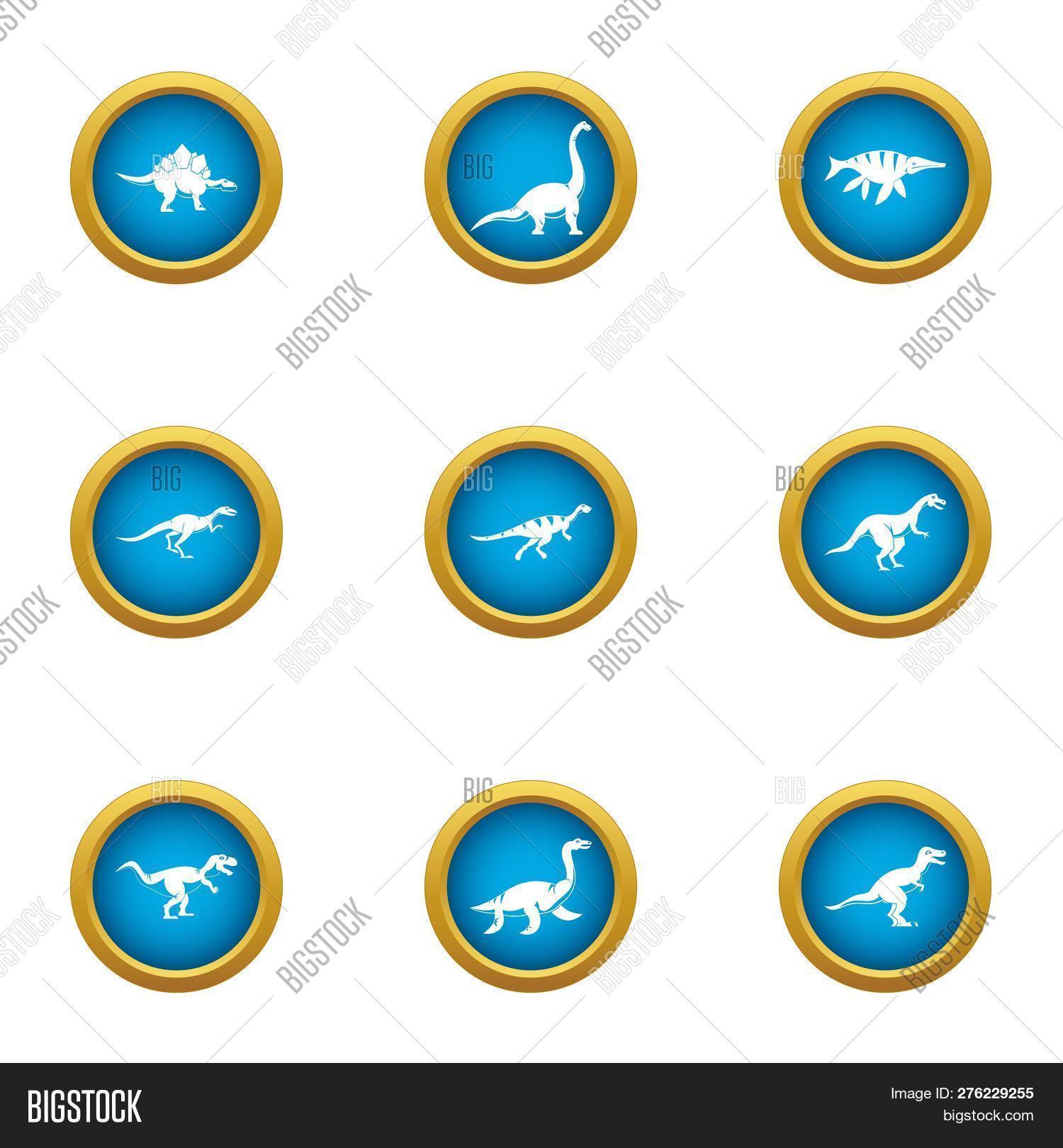 Skin Saurian Icons Set Image & Photo (Free Trial) | Bigstock