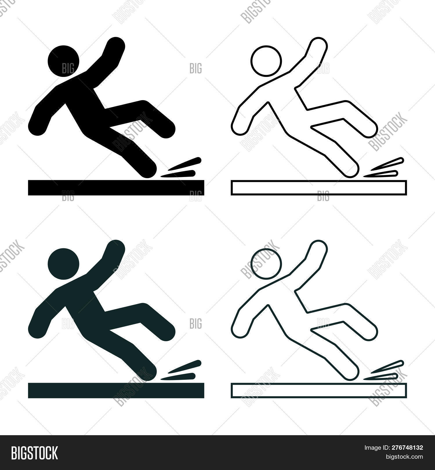 Falling Man Icon Set Vector & Photo (Free Trial) | Bigstock