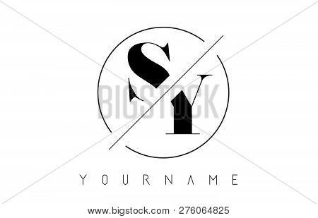 Sy Letter Logo Cutted Vector & Photo (Free Trial) | Bigstock