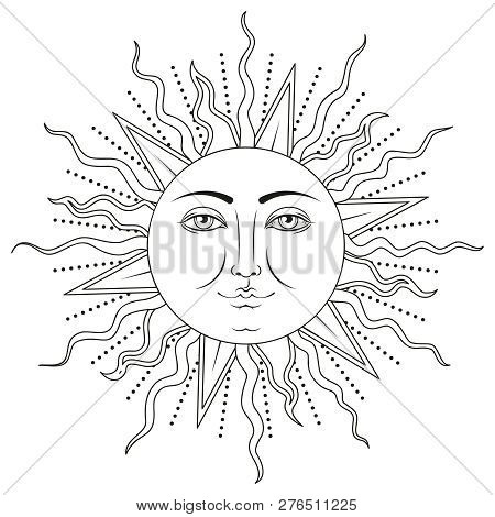 Sun Human Face Symbol Vector & Photo (Free Trial) | Bigstock