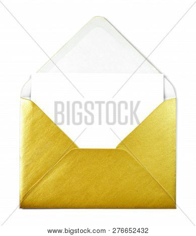 Golden Envelope White Image & Photo (Free Trial) | Bigstock