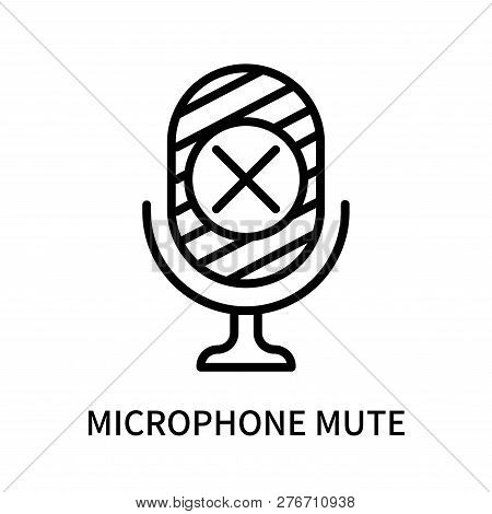 Microphone Mute Icon Vector & Photo (Free Trial) | Bigstock