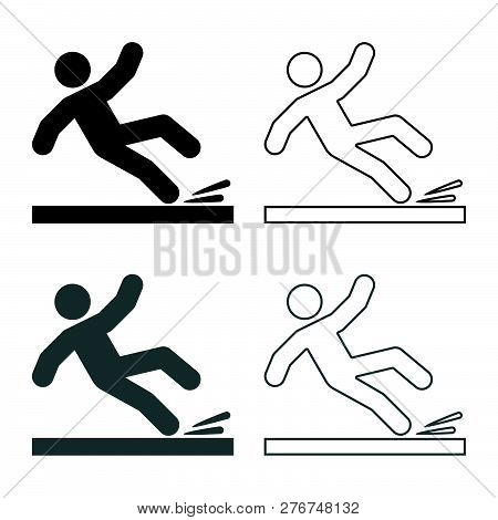 Falling Man Icon Set Vector & Photo (Free Trial) | Bigstock