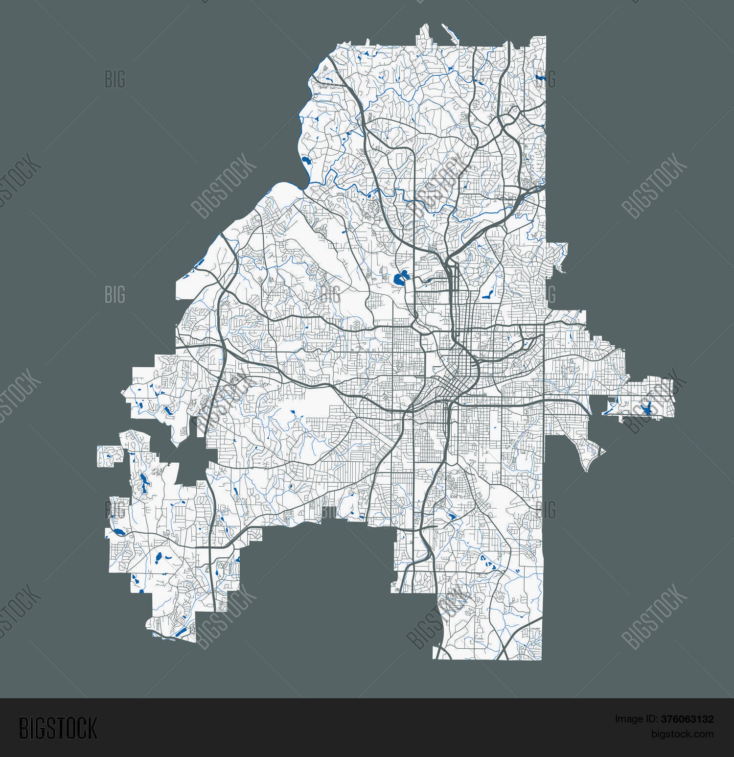Atlanta Map. Detailed Vector & Photo (Free Trial) | Bigstock