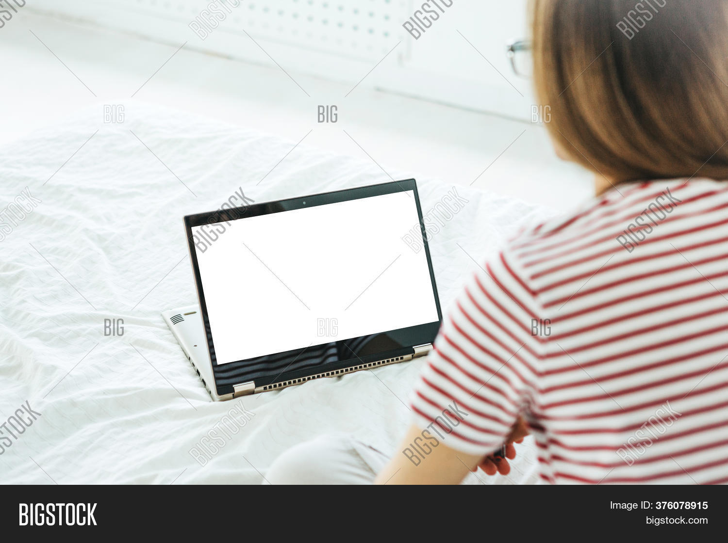 Girl Home Uses Laptop Image & Photo (Free Trial) | Bigstock
