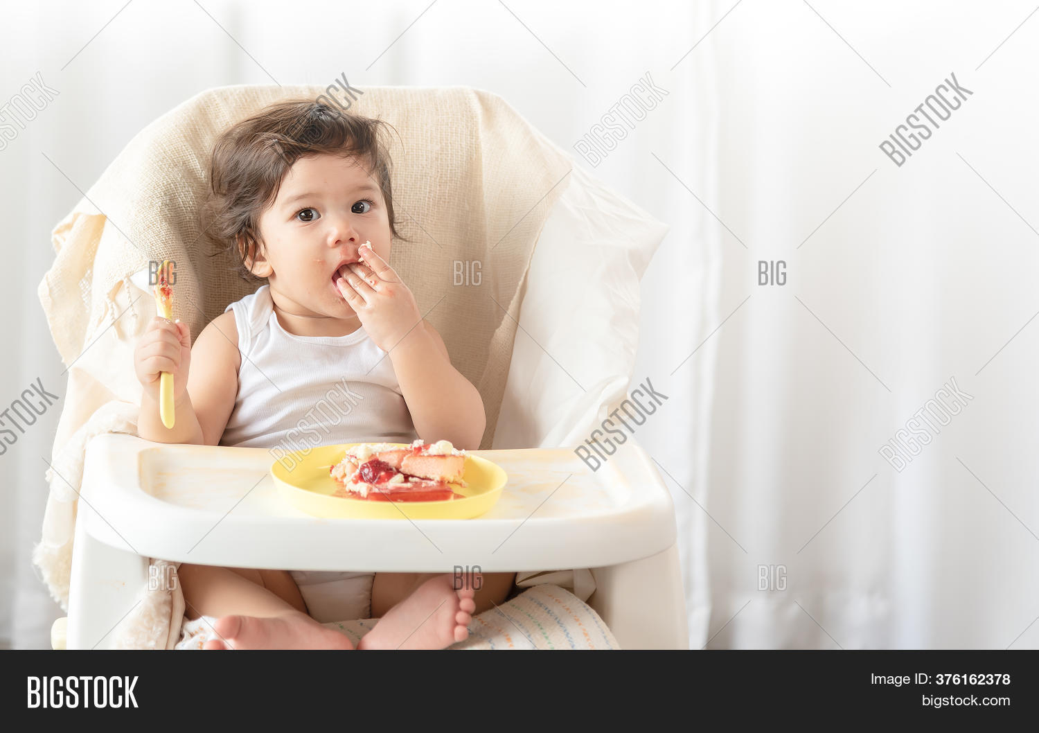 Messy Baby Girl Eating Image & Photo (Free Trial) | Bigstock