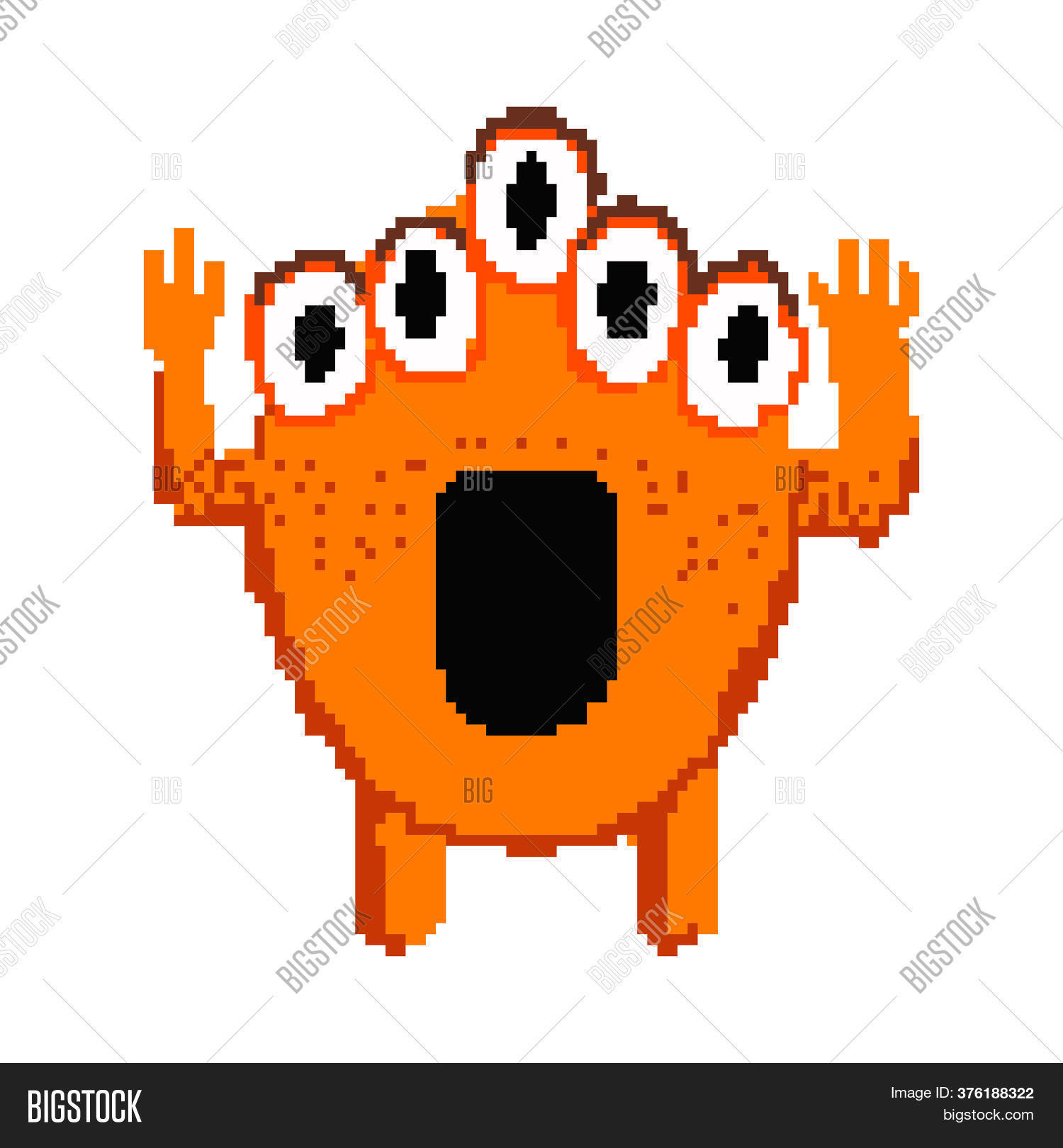 Scared Shouting Pixel Image & Photo (Free Trial) | Bigstock