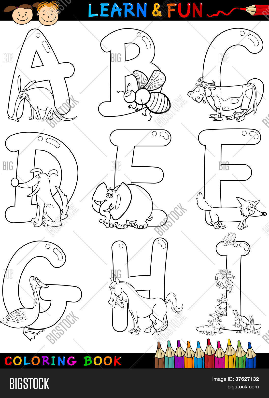 Cartoon Alphabet Vector & Photo (Free Trial) | Bigstock