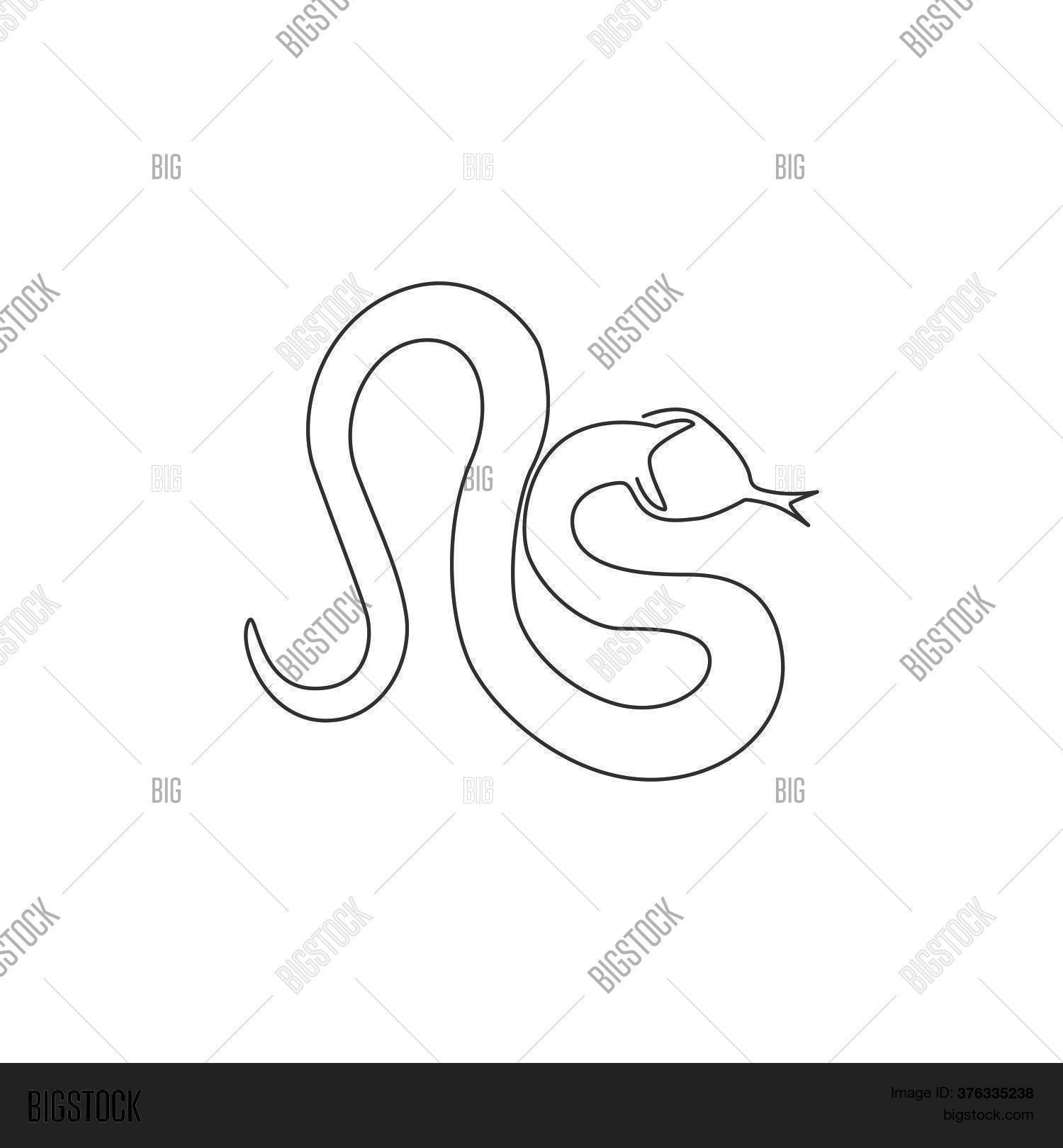 One Continuous Line Vector & Photo (Free Trial) | Bigstock